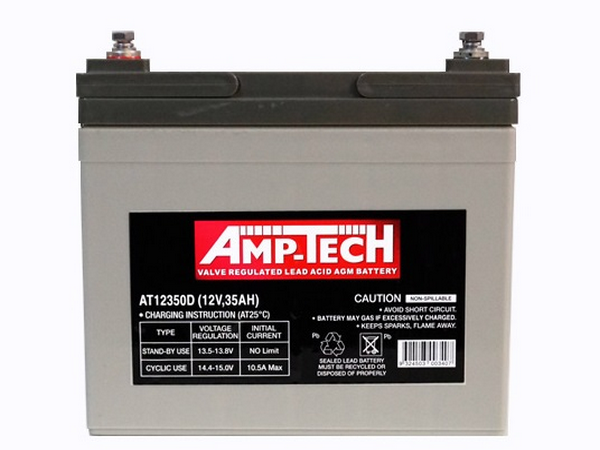AGM DEEP CYCLE BATTERY 35AH AMPTECH - Allvolts Power Solutions Pty Ltd