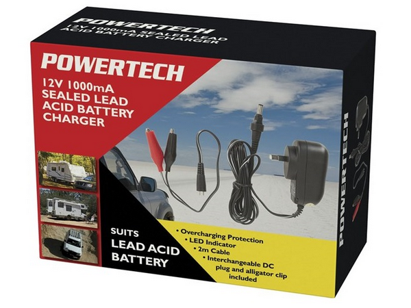 BATTERY CHARGER POWERTECH 12V 1A - Allvolts Power Solutions Pty Ltd