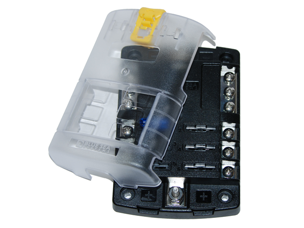 BLUE SEA 5025 FUSE BLOCK X6+BUSBAR - Allvolts Power Solutions Pty Ltd