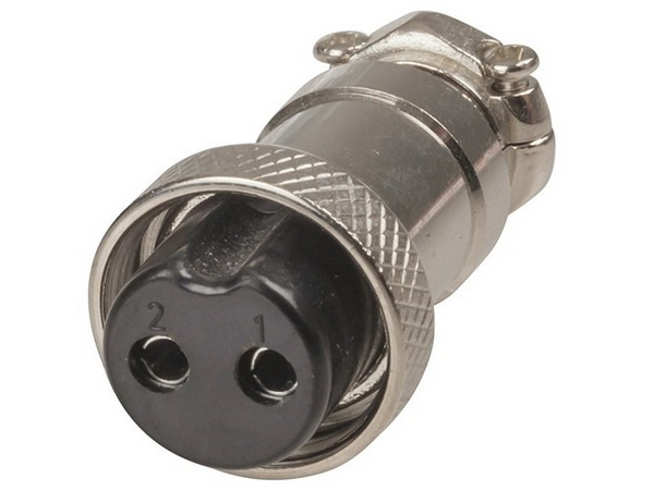 MICROPHONE CONNECTOR 2 PIN PLUG 32V 10A - Allvolts Power Solutions Pty Ltd